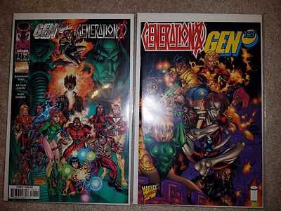 MARVEL COMICS & IMAGE COMICS Set: Gen 13/Generation X #1 plus VARIANT ...