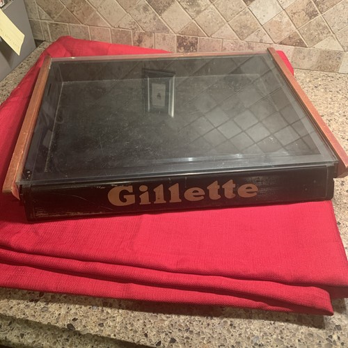 Vintage Gillette Razor Advertising Display ,Straight Razor Display See ...