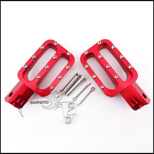 Foot Pegs Footrests Pedal Motor Foot Rest Red Fits For KLX110 Dirt Pit ...