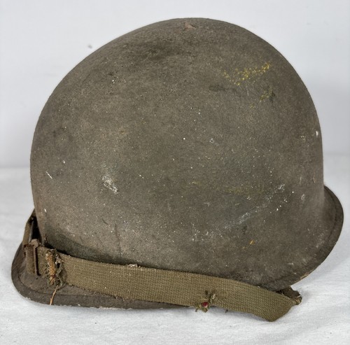 Vintage U.S. M1 Steel Helmet Shell Military Combat Army Green Paint ...