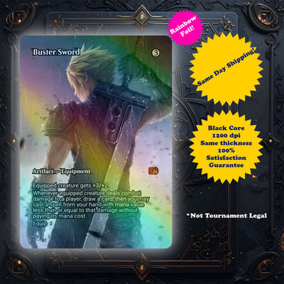 Buster Sword JPN Showcase - Foil Playtest card for Magic: the Gathering ...