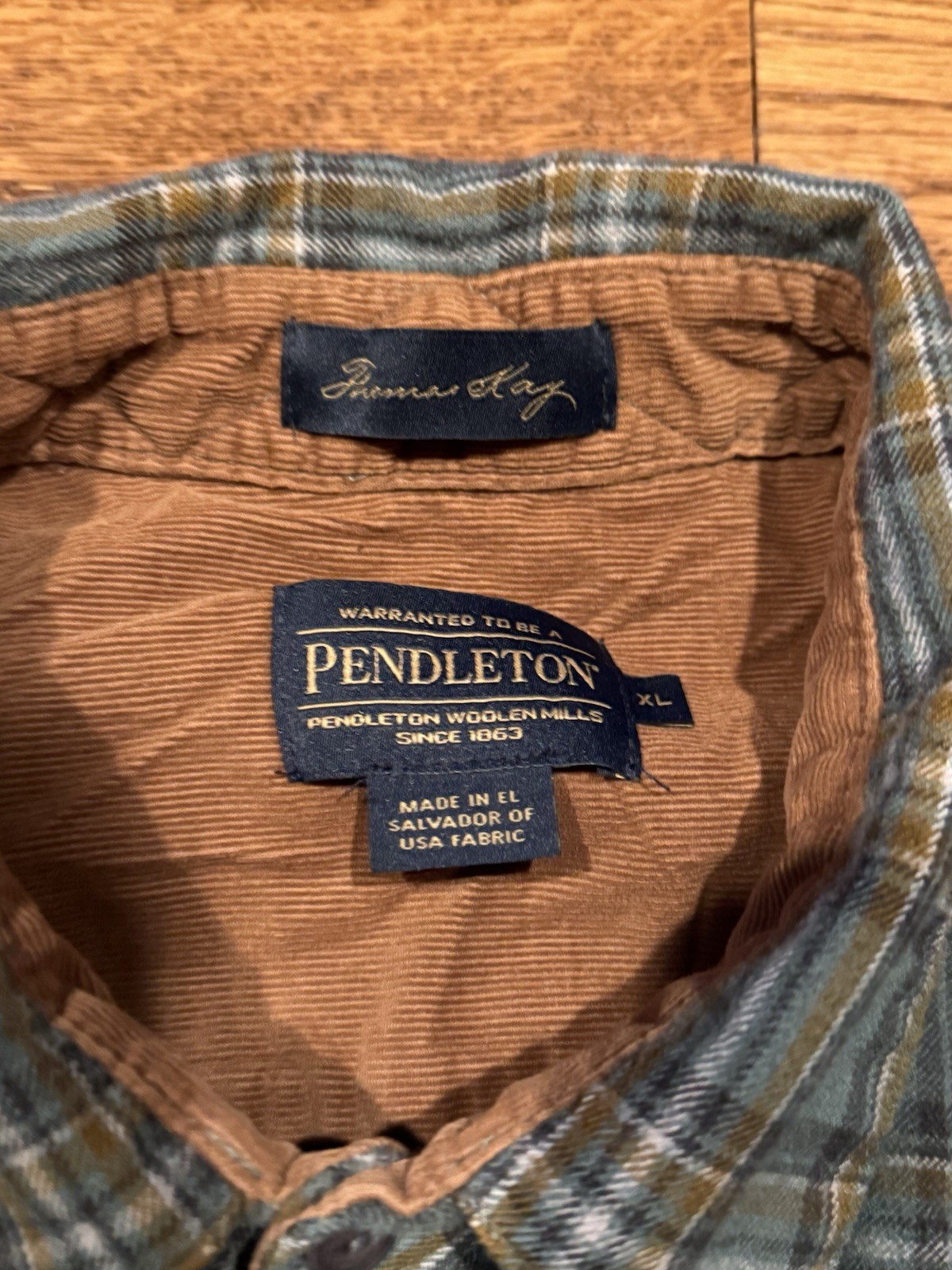 Vintage Pendleton Board Shirt Plaid Wool Button Up Brown/Green XL 90s ...