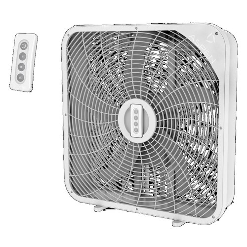 Box Fan with Remote Control 20 Inch Quiet Efficient Cooling for Home ...