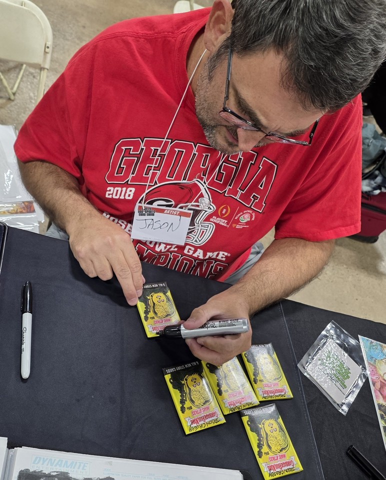 Garbage Pail Kids X Mars Attacks Wax Pack Signed By Topps Artist Jason Crosby | eBay