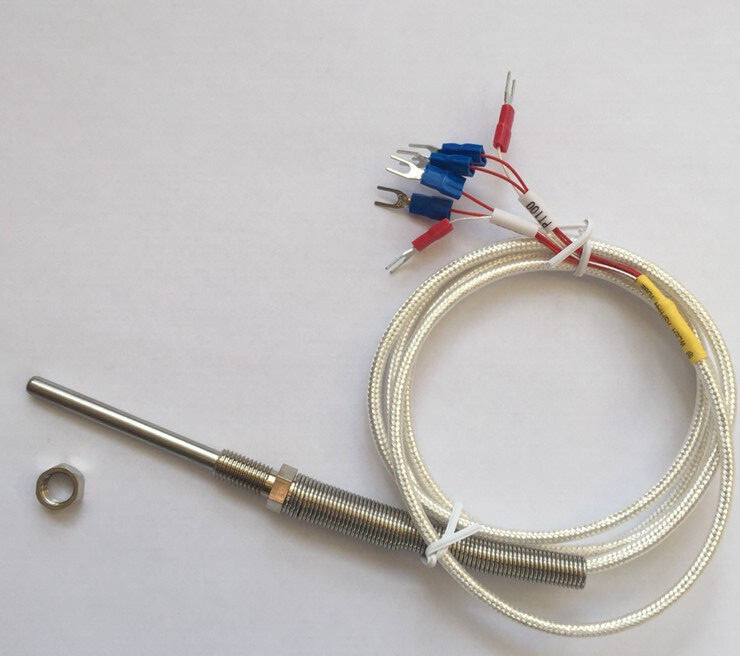 RTD PT100 Temperature Sensor DUPLEX Three-Wire Stainless Steel Probe ...