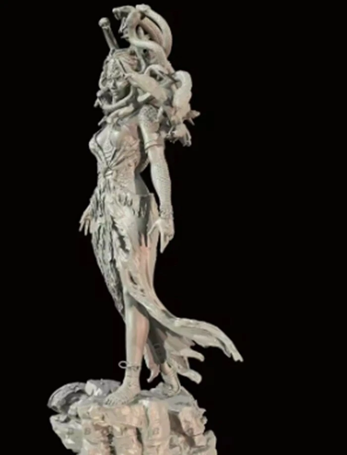 1/35 50mm Resin 3D Figure Model Kit Sexy Medusa Evil Greek Seductress ...