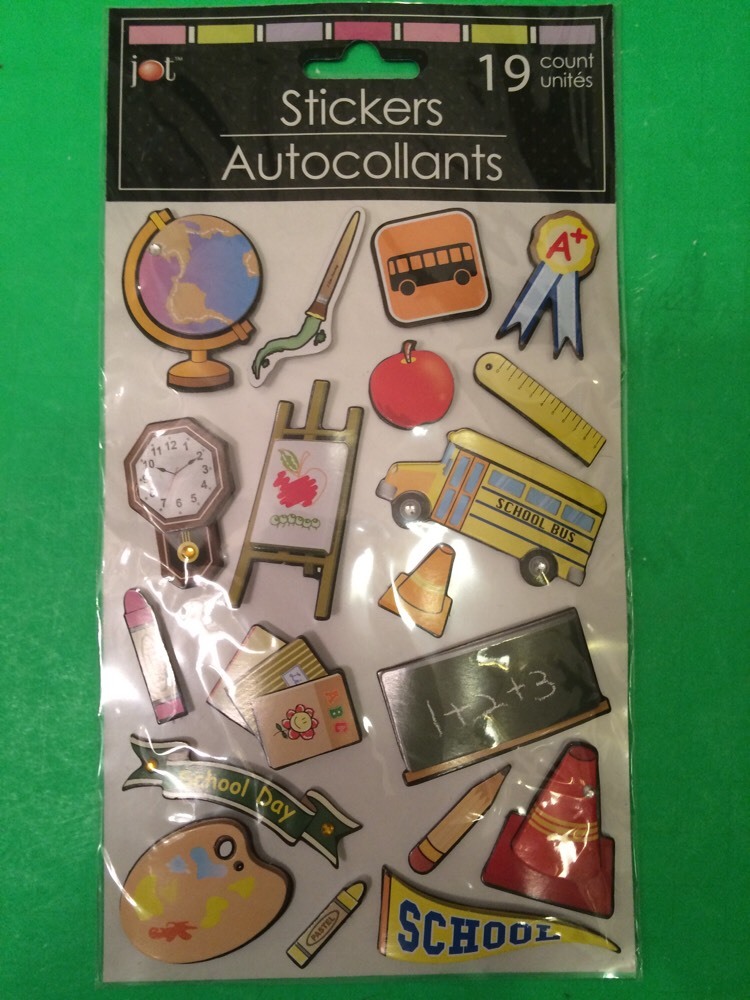 NEAT 3-D SCHOOL-THEMED STICKERS GREAT FOR MANY USES!! NIP!! | eBay