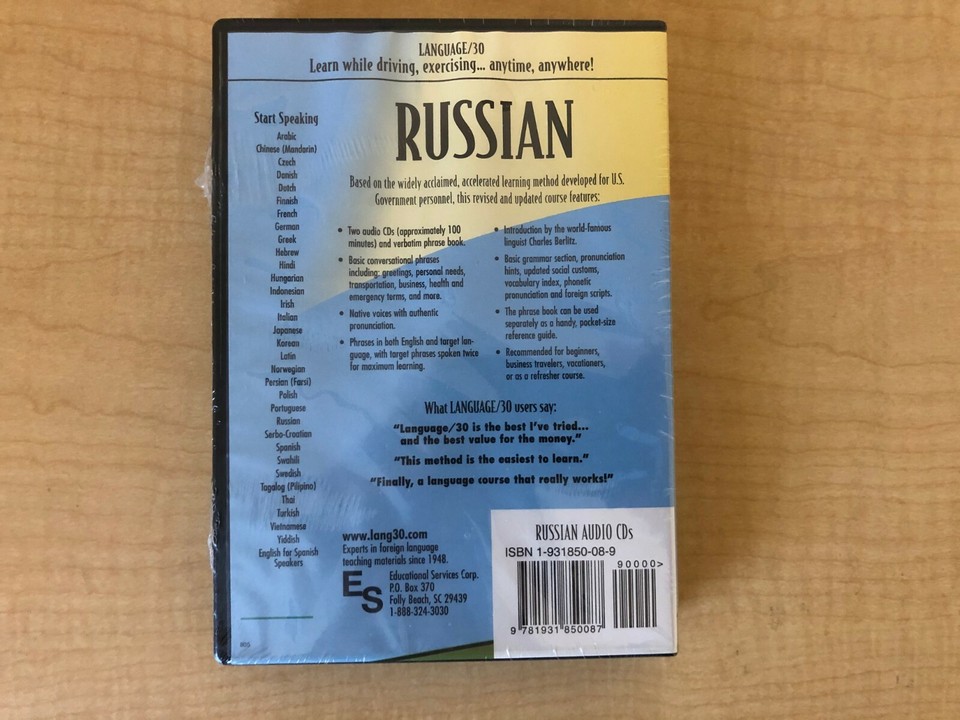 LANGUAGE/30 Russian (2 Audio CDs & Printed Phrase Book) - NEW/SEALED ...