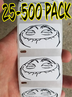 Happy LOL GUY MEME 25-1000 Pack Stickers Gag prank decal Labels lo lol ...