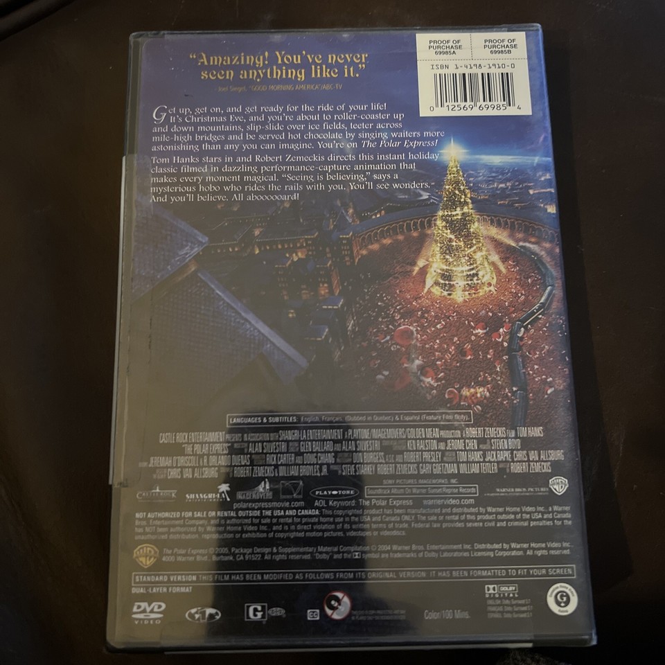 The Polar Express (DVD, 2004 Full-Screen Edition) Tom Hanks - Brand New ...