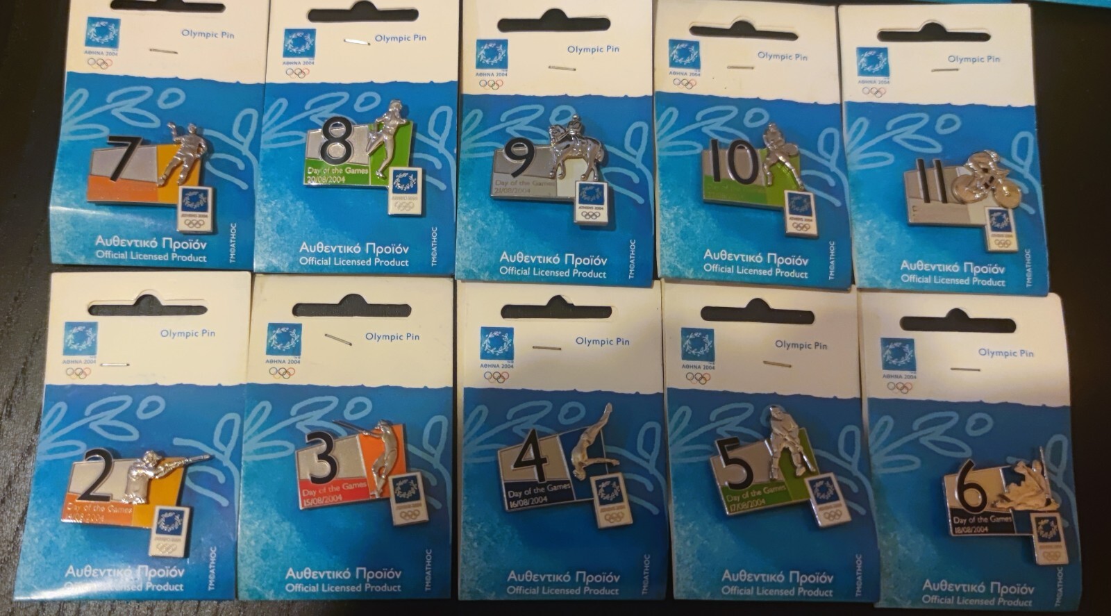 Athens 2004 Olympic Pins Days Of The Games 32 pin Collection ENG/ GRE ...