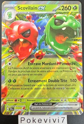 Carte Pokemon SCOVILAIN 022/162 EX EV5 Ecarlate et Violet TEF FR NEUF ...
