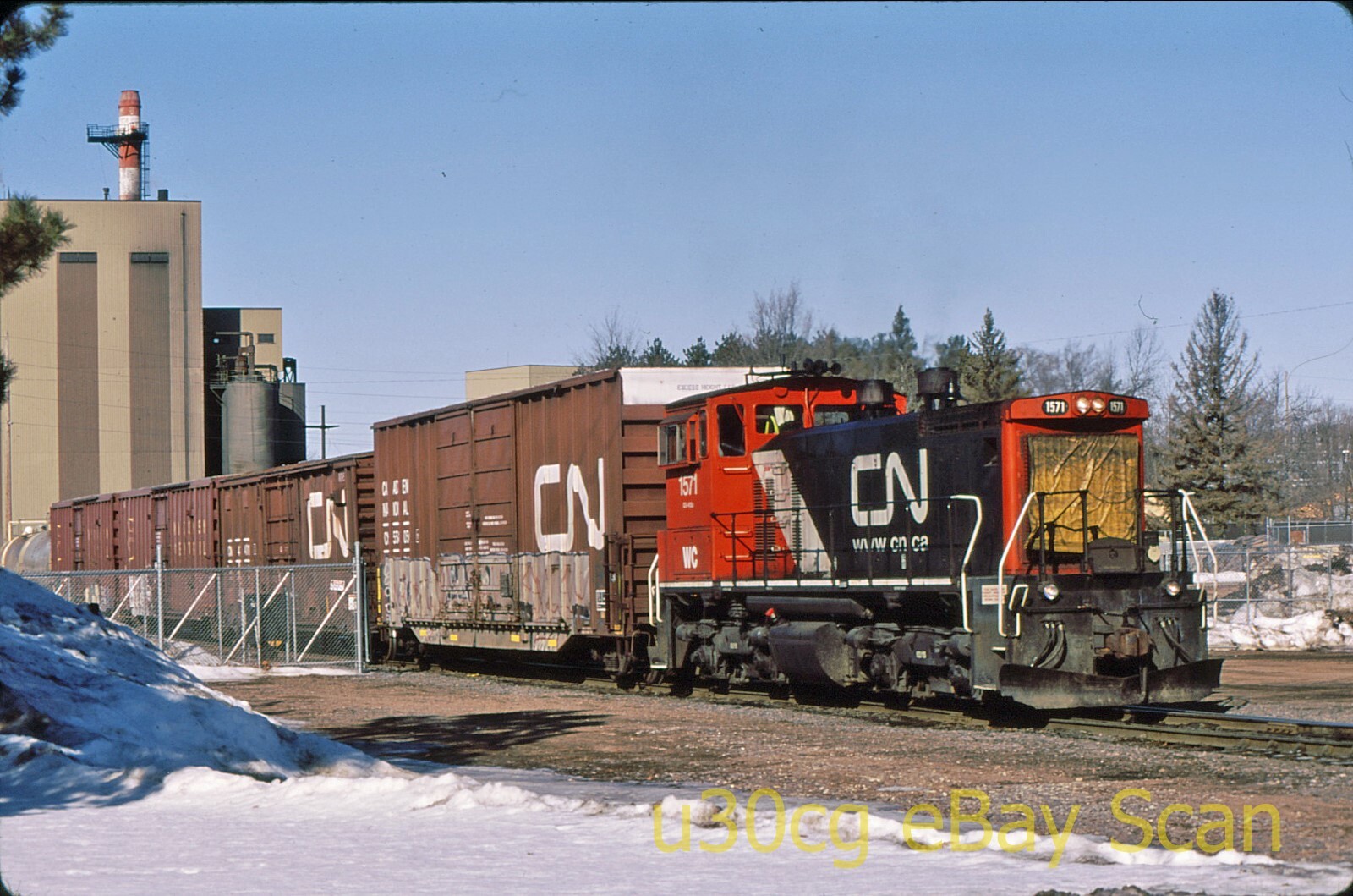 J Original Slide - WC Wisconsin Central SW1500 1571 Whiting WI 2008 | eBay