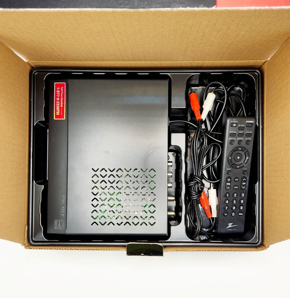 Zenith DTT901 Digital TV Tuner Converter Box with Remote Control New ...