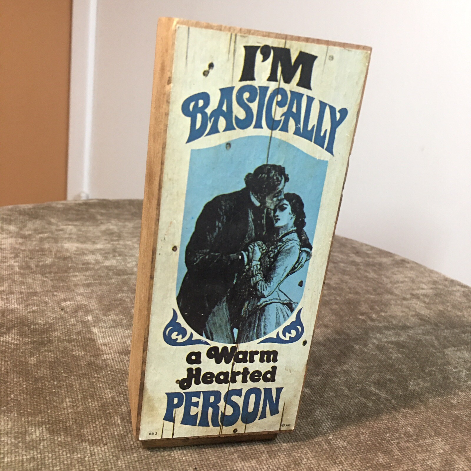 Vintage Hippie wood block old time sign novelty 70s Blockbusters Funny ...