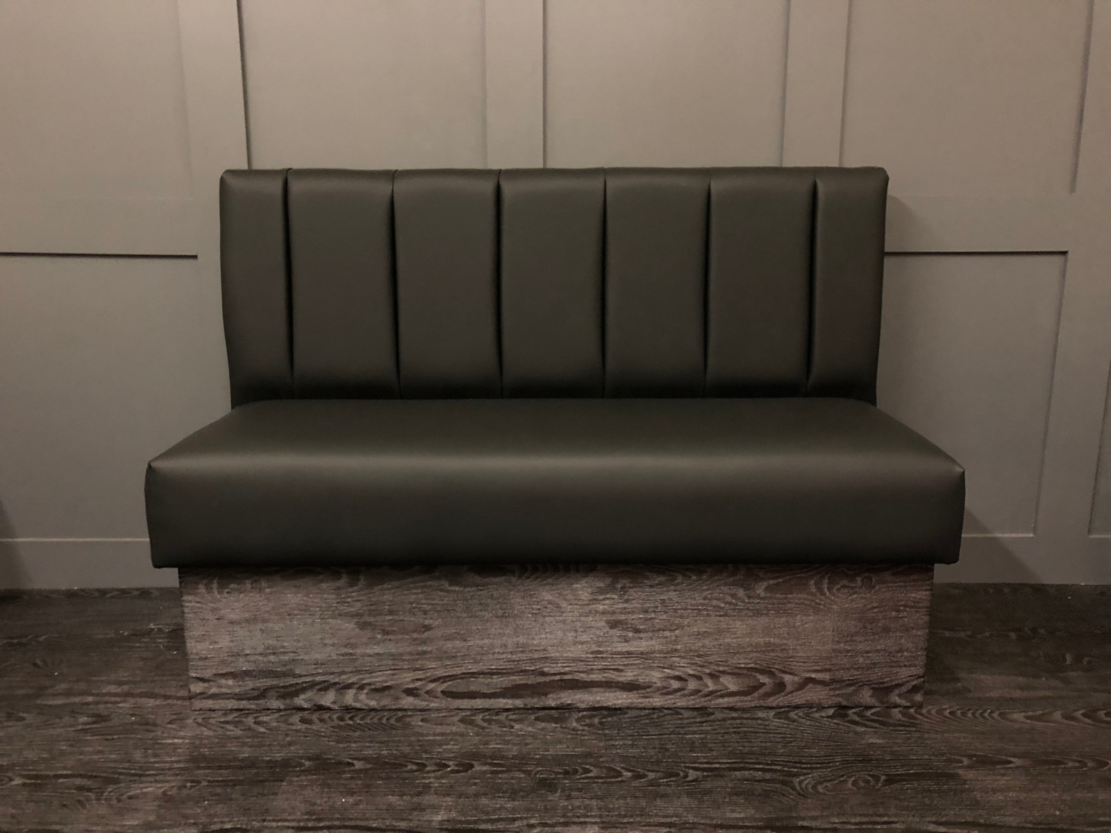 Bespoke Booth Seating in Black Faux Leather Commercial or Domestic £365 ...