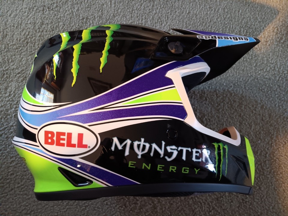 Monster Energy Bell MX-9 MIPS Pro Circuit Helmet Size XL AP Designs | eBay