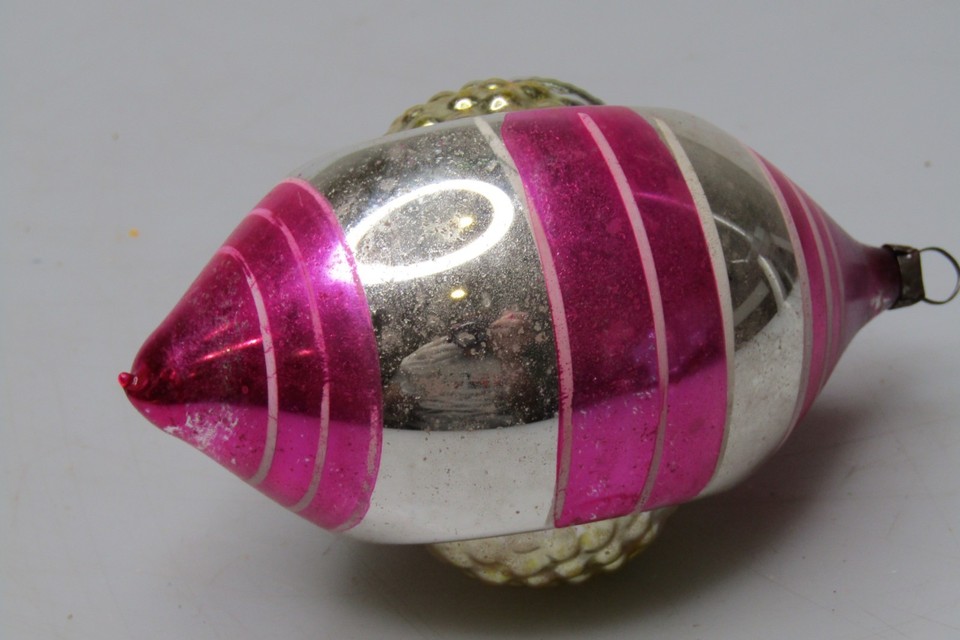 Antique VTG Glass Large Bumpy BERRY Leaf Outdent DROP Christmas Ornament Germany | eBay