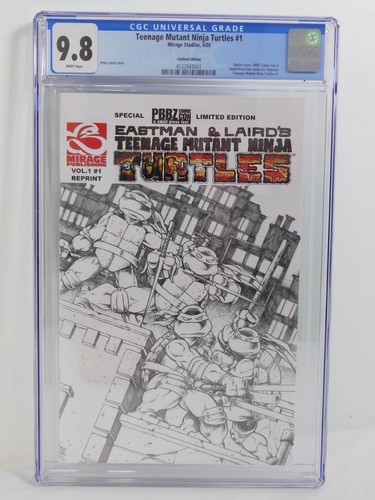 Teenage Mutant Ninja Turtles #1 CGC 9.8 PBBZ 4/05 Comic Con Sketch ...