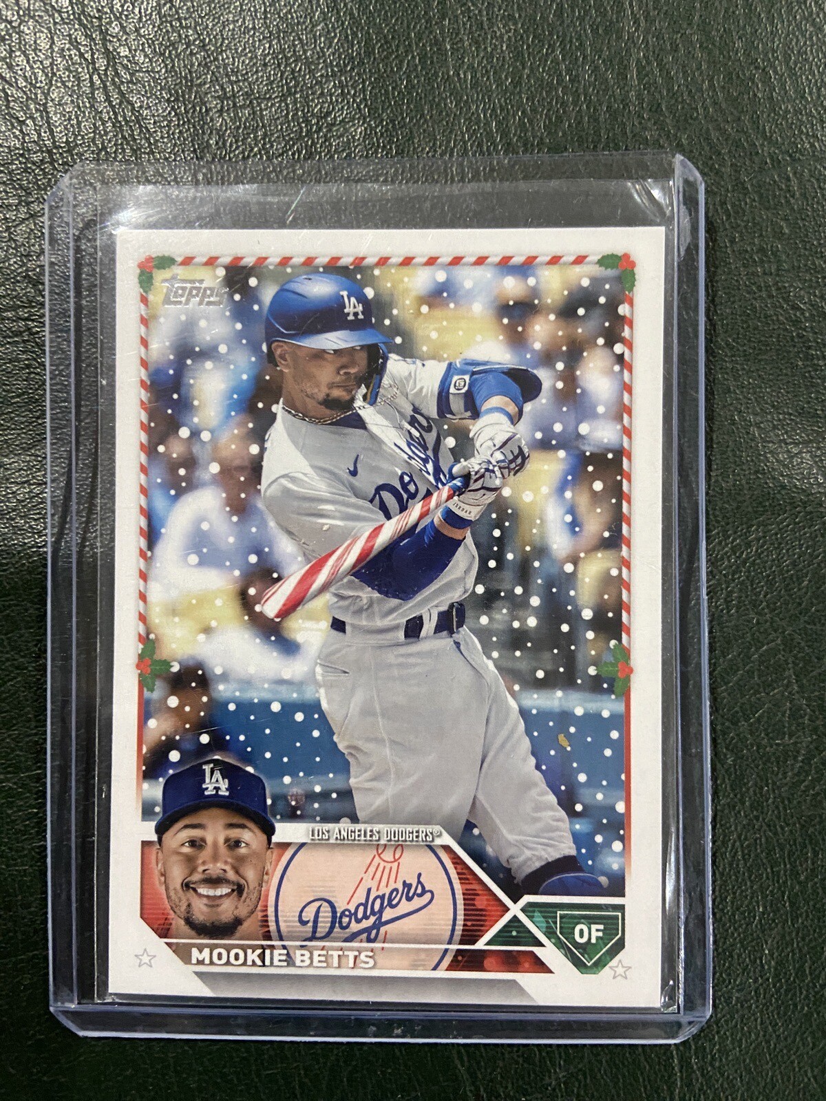 2023 Topps Holiday - Variation - Candy Cane Bat #H57 Mookie Betts | eBay