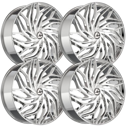 (Set-4) Azara AZA-537 28x9.5 BLANK 15mm Chrome wheels rims 28 Inch | eBay