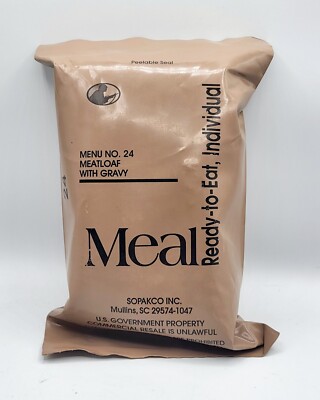 1999 MRE Menu #24 Meatloaf With Gravy US Military | eBay