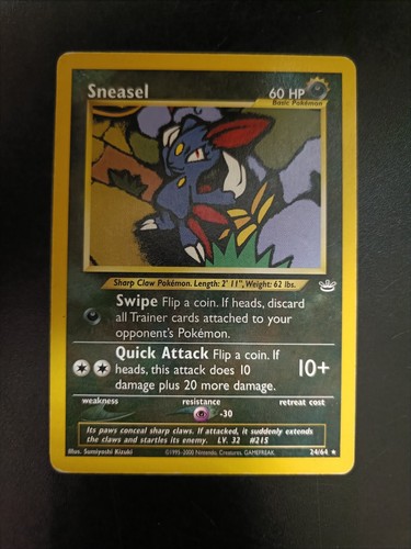 Sneasel Set Néo Révélation 24/64 Cartes Pokémon ITA A4 | eBay