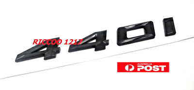 Rear badge for BMW 440i trunk rounded letters 15 x 2cm new gloss black ...