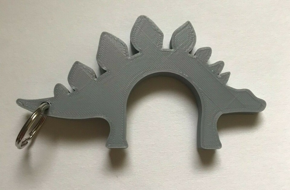 No Touch Door Opener and Button Press - Dinosaur, Key designs - Gray 3D ...