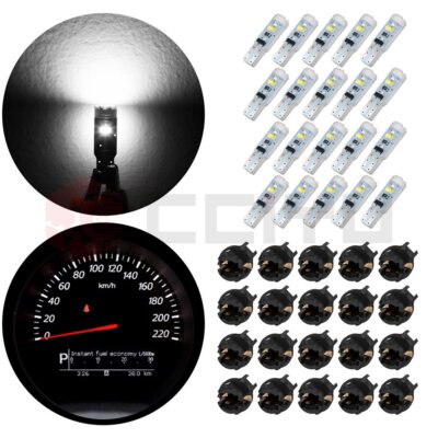 For Toyota LED Instrument Dash Cluster Light Bulbs T5 74 17 | White ...