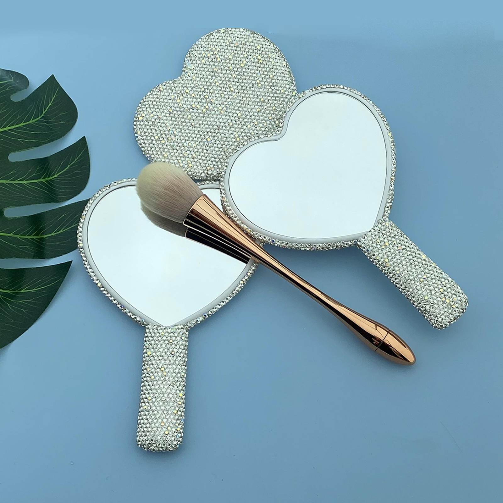 Vanity Mirror Comfortable Grip Make-up Women Girls Cosmetic Hand Mirror ...