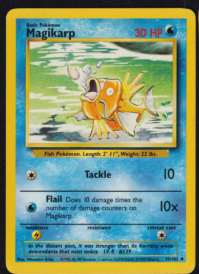 Pokémon TCG Magikarp Base Set 35/102 (Lightly Played) | eBay