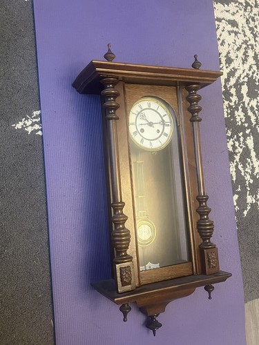 Antique Gustav Becker Wall Clock - Approx 2.5 Feet Tall | eBay