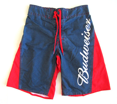 Budweiser Board Shorts Men's Size S Blue/Red | eBay