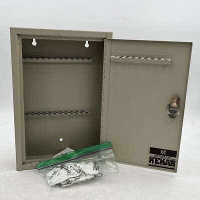 HPC KeKab-30 Key Cabinet Lock Box Heavy Duty Holds 30 Used W/ Key Fobs ...