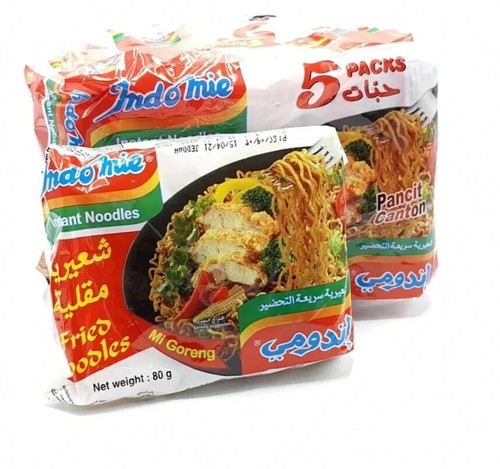 5 Packet X INDOMIE Instant Noodles Fried Noodles Flavor نودلز بنكهة ...