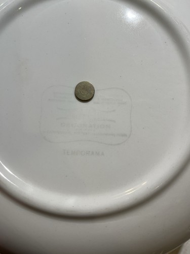 Vintage Atomic Era Temporama Canonsburg Pottery 2 tier tray Mid Century ...