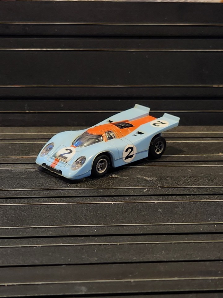 Aurora AFX Porsche 917 - Gulf Blue Orange HO Slot Car Tested/Working | eBay