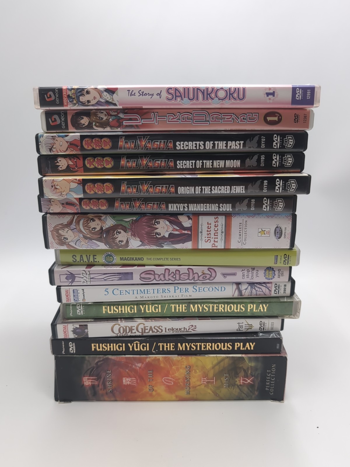 Mixed Lot of 14 Anime DVDs Some Sets Inuyasha Sister Princess Fushigi ...