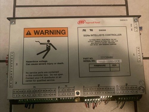 Ingersoll Rand 22136444 SGNe Intellisys Controller Panel For Compressor ...