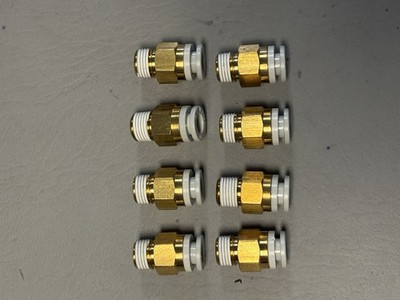 8- SMC Pneumatics KQ2H06-01S 6mm x 1/8" RPT Straight One Touch Fitting ...