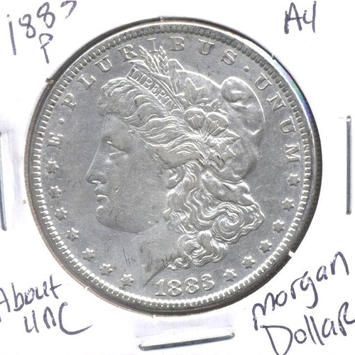 1883 P AU Morgan Dollar KEY DATE 90% Silver RARE$1 ABOUT UNCIRCULATED ...
