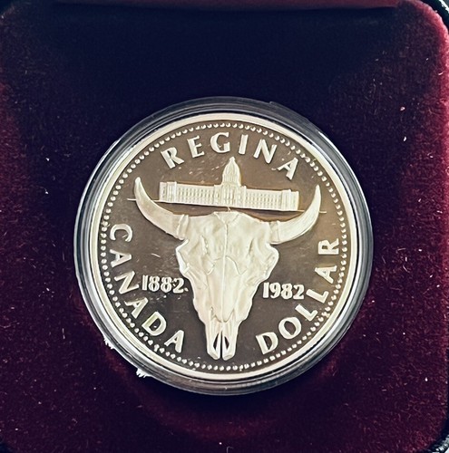 1982 Royal Canadian Mint Regina Silver Dollar Coin Proof w/Box | eBay