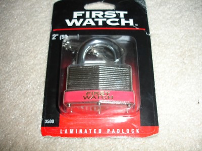 New in Package First Watch 2"(50 mm) Laminated Padlock with 2 Keys ...
