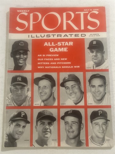 1956 Sports Illustrated NEW YORK Yankees MANTLE All Star Game BANKS ...