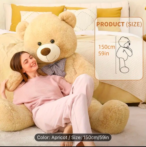 MaoGoLan 5ft Giant Teddy Bear Plush – Soft, Fluffy Stuffed Animal for ...