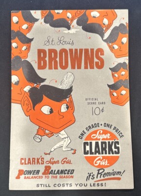1952 St.Louis Browns Program Score Card | eBay