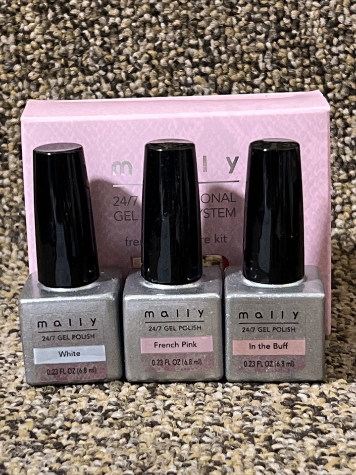 Mally 24/7 PROFESSIONAL GEL POLISH NAIL COLOR FRENCH MANICURE KIT | eBay