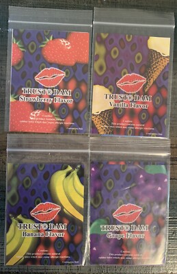 Trust Dam Assorted Flavored Oral Sex Dam (4-pack) | eBay