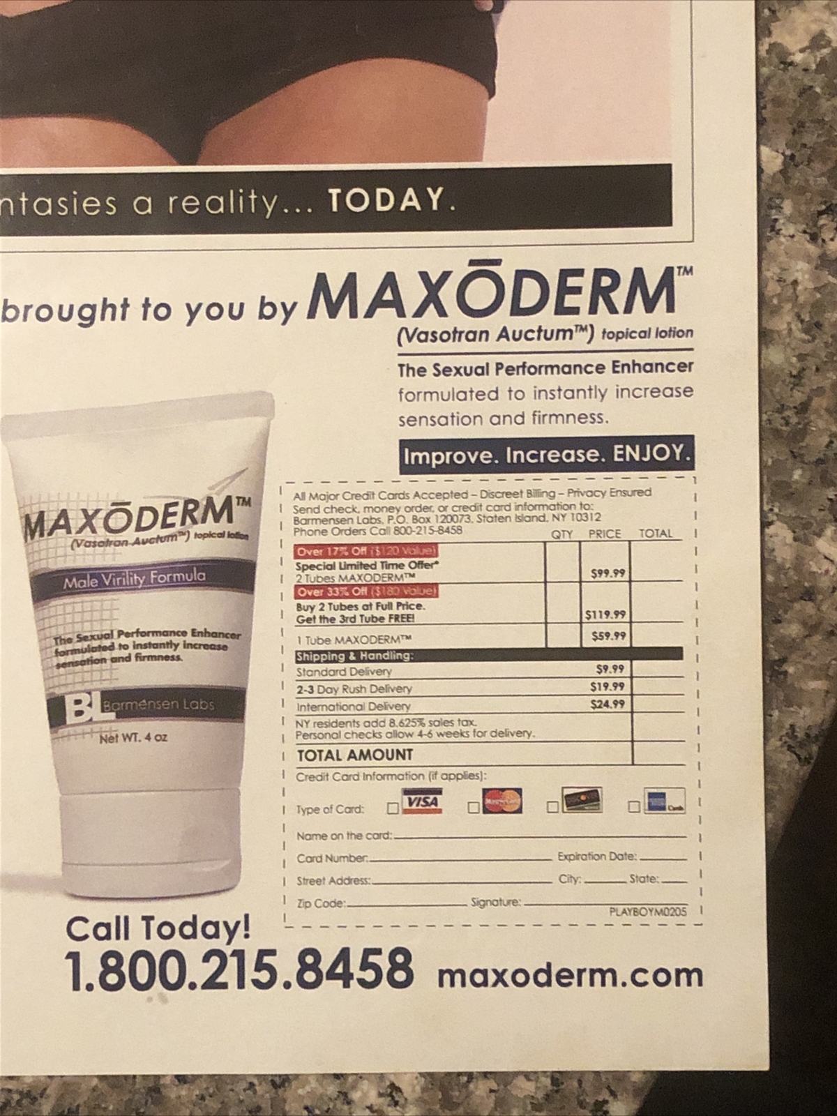 2005 Maxoderm Male Enhancement Sex PRINT AD Advertisement - Make ...